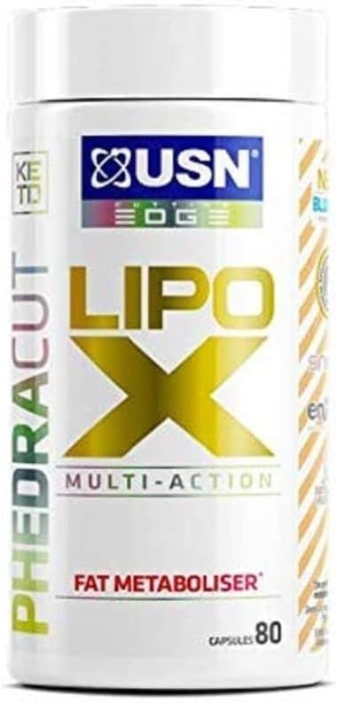 USN Lipo X Fat Metaboliser 60 Capsules | CLA + Thermogenic | 2-Phase ...